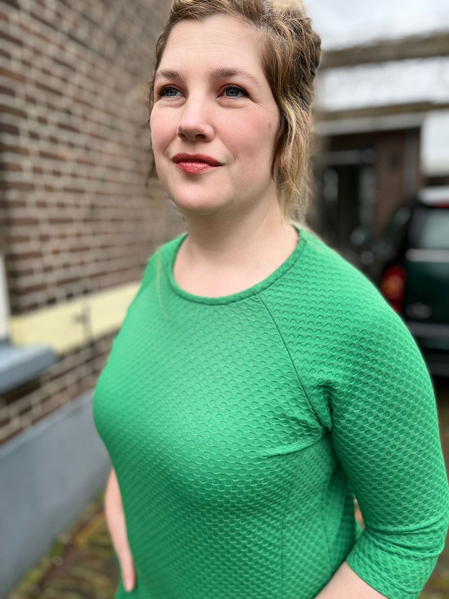 Hilde dress - new plain retro model- green – Tantilly